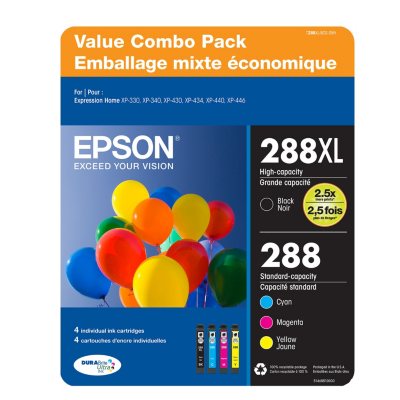 Click here for Epson DURABrite Ultra 288 Ink Value Club Pack prices