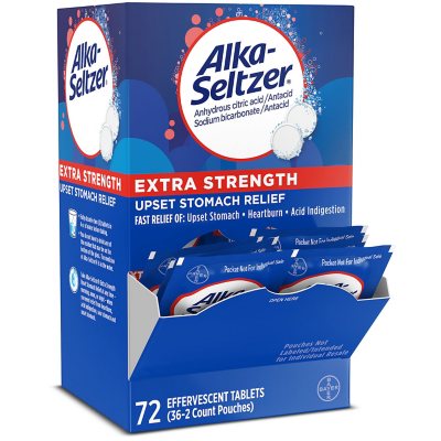 Alka-Seltzer Heartburn Relief Extra Strength Effervescent Tablets, 72 ...