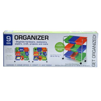 9-COLOR BIN ORGANIZE 6 LARGE BINS 3 SMALL - Sam's Club