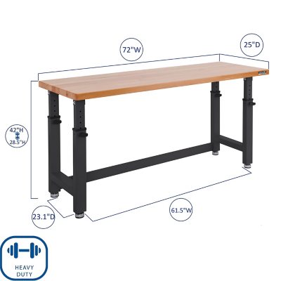 Seville classics adjustable workbench store
