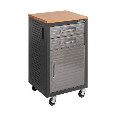Seville Classics UltraHD Interlocking 2-Drawer Rolling Storage Cabinet  20W x 18D x 34.5H:- Ship to Home