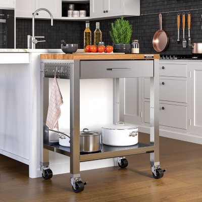 Seville Classics Home Worktable Kitchen Cart 30 W x 20 D x 36 H