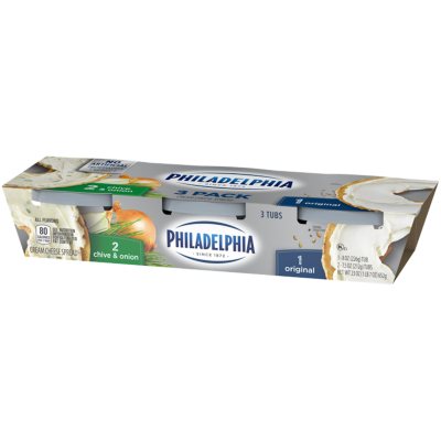 Philadelphia Cream Cheese Spread, Variety Pack (3 pk,) - Sam's Club