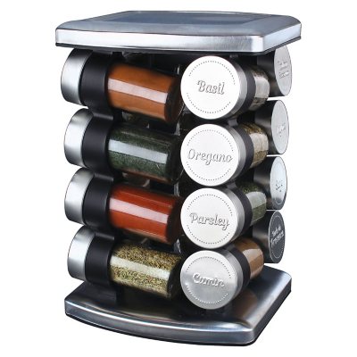 Olde Thompson Stainless Steel Spice Rack with 16 Spices - Sam's Club