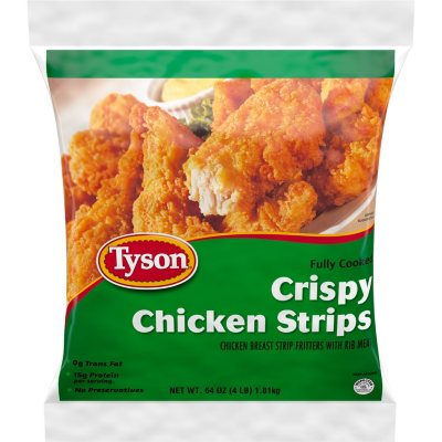 Tyson Fully Cooked Crispy Chicken Strips, Frozen (64 oz.) - Sam's Club