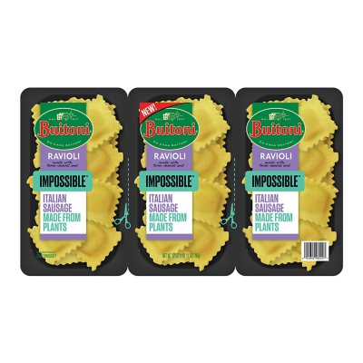 Buitoni 3-Cheese Ravioli with Impossible Plant-Based Italian Sausage ...