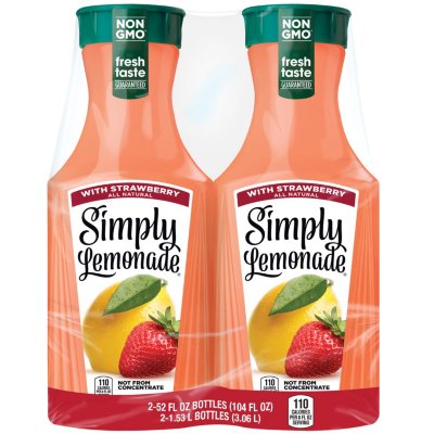 Simply Lemonade with Strawberry (52 oz., 2 ct.) - Sam's Club