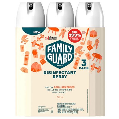 Family Guard Disinfectant Spray, Citrus (17.5 oz., 3 pk.) - Sam's Club