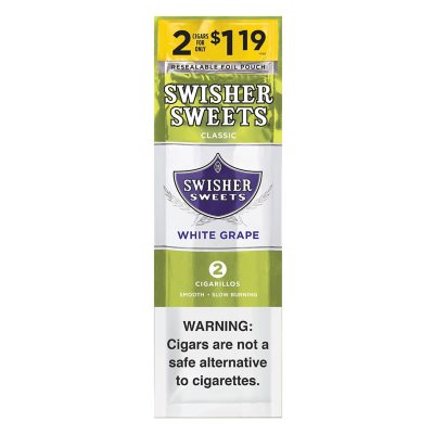 Swisher Sweets Cigarillos White Grape Pre-Priced 2 ct., 30 pk. - Sam's Club