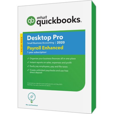 QuickBooks Desktop Pro 2020 with Enhanced Payroll (PC Disc) - Sam's Club