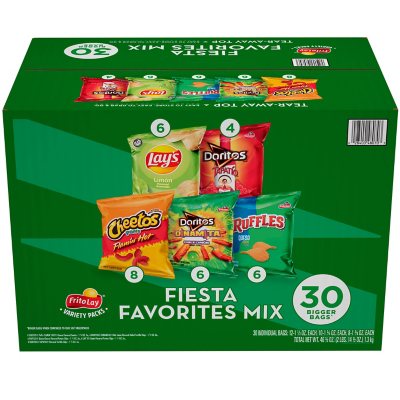 Frito-Lay Fiesta Favorites Mix Chips and Snacks (30 ct.) - Sam's Club
