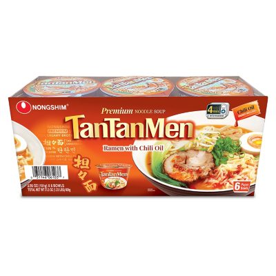 Nongshim Tantanmen Ramyun Ramen Noodle Soup 6 ct. - Sam's Club