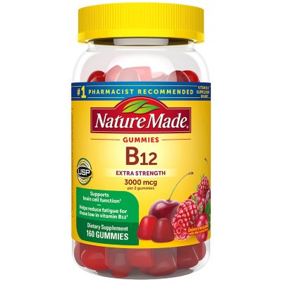 Nature Made B12 Extra Strength Gummies, 160 ct. - Sam's Club