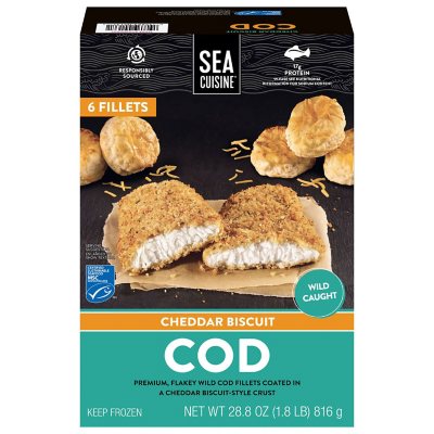 Sea Cuisine Cheddar Biscuit Cod, 1.8 lbs. - Sam's Club