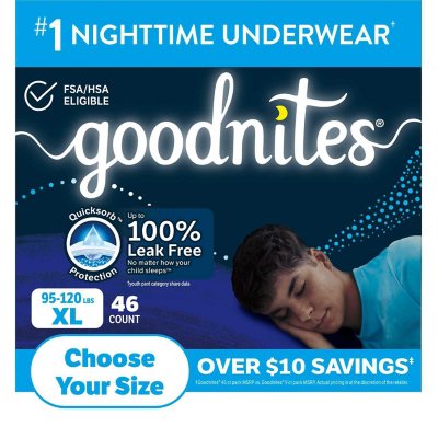 Goodnites Nighttime Bedwetting Underwear for Boys (Sizes: Small - Extra ...