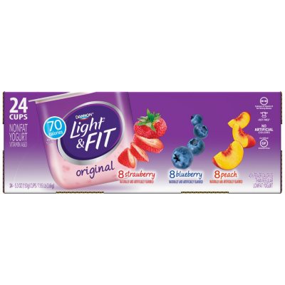 Dannon Light & Fit Variety Pack (24 pk., 5.3 oz. ea.) - Sam's Club