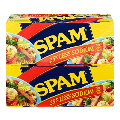 Click here for SPAM Less Sodium 12 oz.  8 pk. prices