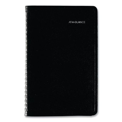 AT-A-GLANCE® Block Format Weekly Appointment Book, 8.5 x 5.5, Black ...