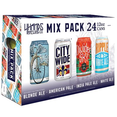 4 Hands Ale Mix Pack (12 fl. oz. can, 24 pk.) - Sam's Club