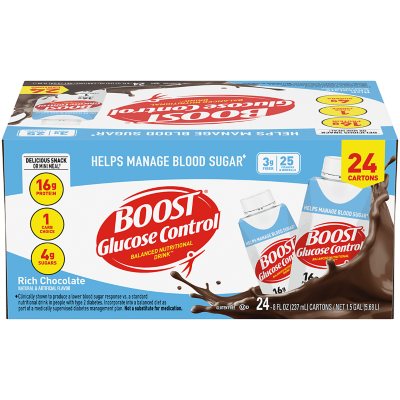 BOOST Glucose Control Nutritional Drink, Chocolate, 8 fl. oz., 24 pk ...