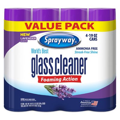 Sprayway Glass Cleaner, Lavender, 19 oz., 4 pk. - Sam's Club