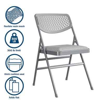 Wilson & fisher gray oversized padded folding chair store
