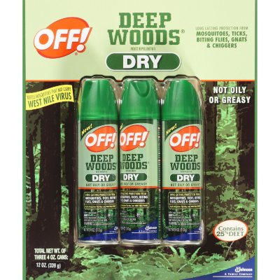 OFF! DEEP WOODS DRY 4OZ. 3 PK - Sam's Club