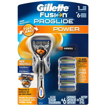Gillette Fusion ProGlide Power Razor with Flexball Handle + 6 ...