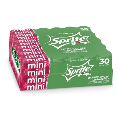 Sprite Winter Spiced Cranberry Mini Cans (7.5 fl. oz., 30 pk.) - Sam's Club