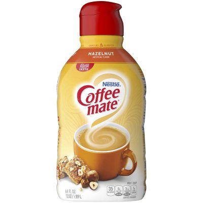 Coffee-mate Hazelnut Liquid Coffee Creamer (64 fl. oz.) - Sam's Club