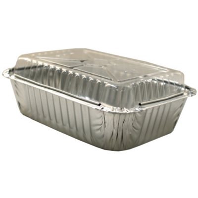 WonderFoil Clear Plastic Lid for 1.5 lb. Rectangle Container - 10 ct ...