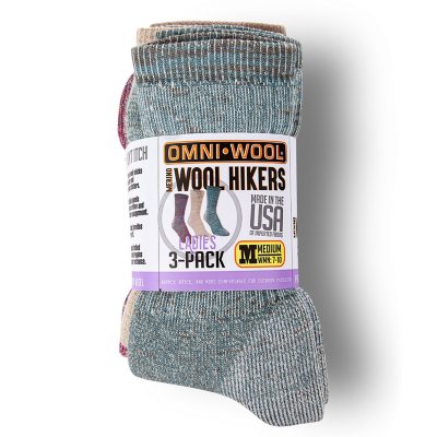 Omniwool Ladies 3 Pack Crew Hiker Sock Sam s Club