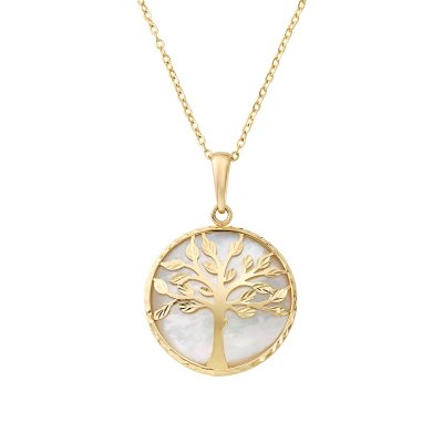 Click here for 14Kt Yellow Gold Tree of Life Pendant with Mother... prices