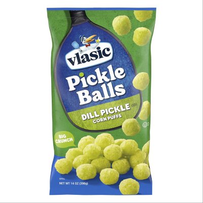 Vlasic Pickle Balls Dill Pickle Flavored Corn Puffs, 14 oz. - Sam's Club