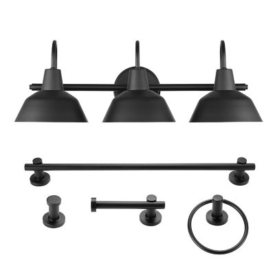 Click here for Globe Electric Brooklyn 5-Piece Bathroom Set in Bl... prices