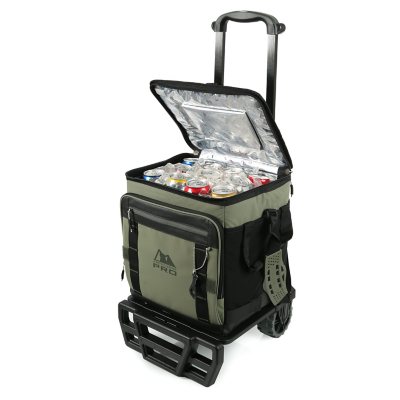 Click here for Arctic Zone PRO 50 Can Wheeled Cooler with Cart:-... prices