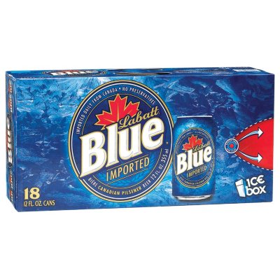 Labatt Blue Beer (12 oz. cans, 18 pk.) - Sam's Club