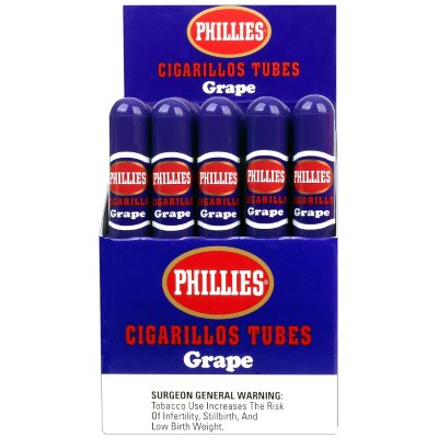Phillies Cigarillos Tubes Grape - 25 ct. upright - Sam's Club