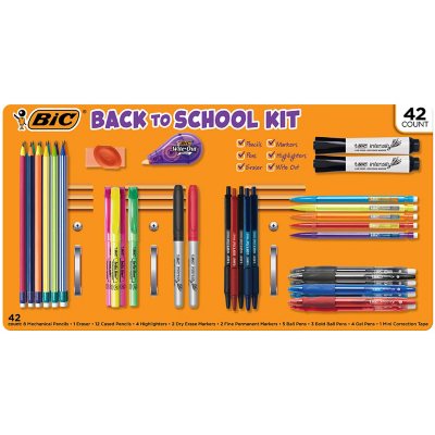 BIC Ultimate Back to School Kit, Assorted School Supplies (42 ct ...