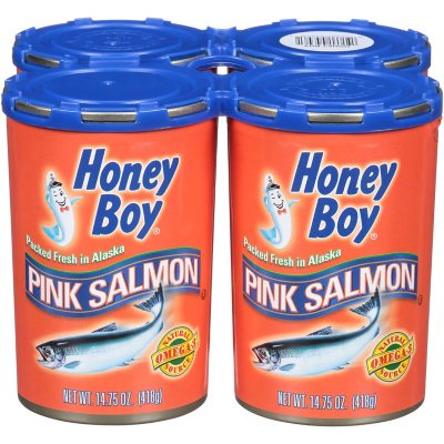 Click here for Honey Boy Pink Salmon  14.75 oz.  4 pk. prices
