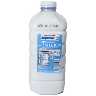 Superior 1% Low Fat Milk (1/2 gal.) - Sam's Club