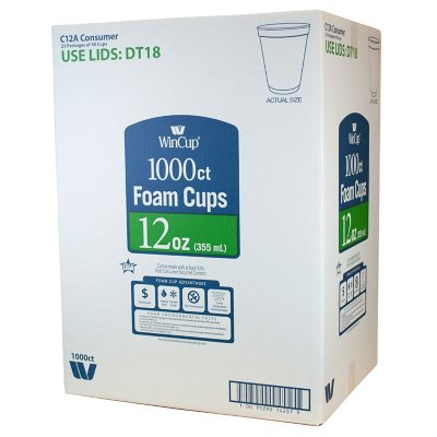 Click here for WinCup Foam Drink Cups  White.:- 12 oz. prices