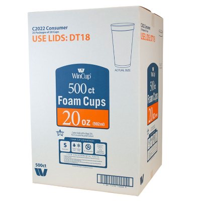 Click here for WinCup Foam Drink Cups  White - 20 oz.  500 ct.:-... prices