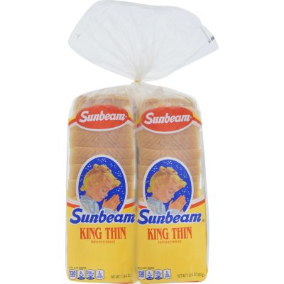 Click here for Sunbeam King Thin Sandwich Bread 20 oz.  2 pk. prices