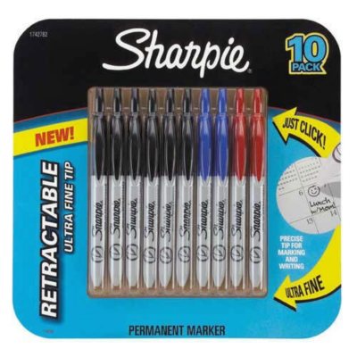 Sharpie Ultra Fine Retractable Assort - 10ct - Sam's Club