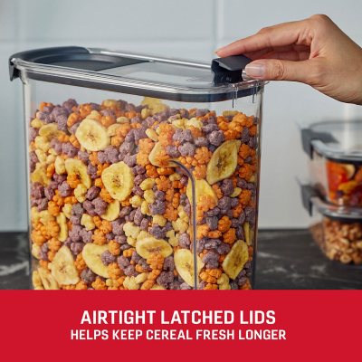 Rubbermaid Brilliance Pantry Cereal Keeper 18 Cup Plastic Containers 2 Pack