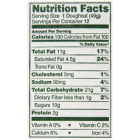 Doughnut Nutrition Facts Krispy Kreme | Besto Blog