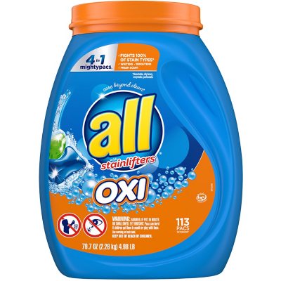 ALL Mighty Pacs Duo Oxi Laundry Detergent (113 ct.) - Sam's Club