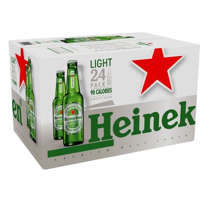 Heineken Light Lager Beer 24 Pack 12 Fl Oz Bottles