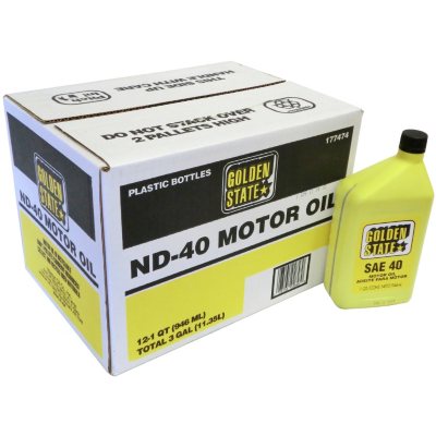 Golden State SAE 40 Motor Oil - 1 Quart Bottles - 12 pack - Sam's Club